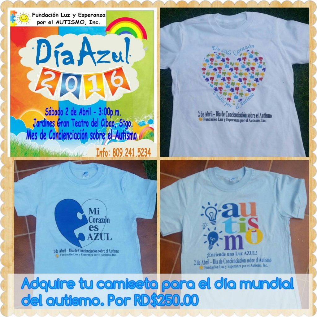 Camisetas para el día azul 2016 de Fundación Luz y Esperanza por el ...